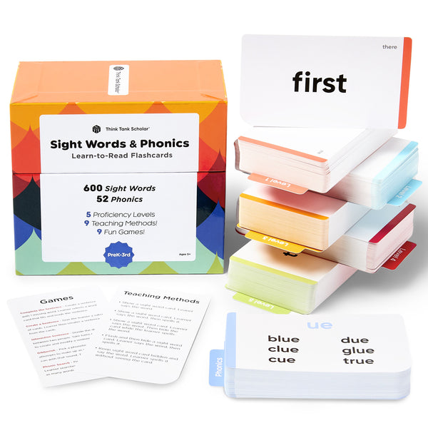 652 Sight Words/Phonics Flash Cards Dolch & Fry Flash Cards Bundle Set ...