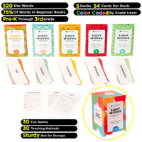 500+ Sight Words Dolch & Fry Flash Cards Bundle Set | Think Tank Scholar