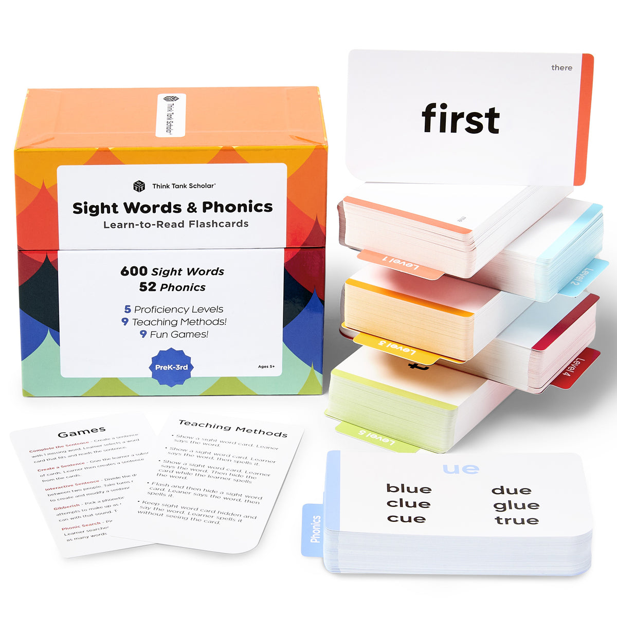 652 Sight Words/Phonics Flash Cards Dolch & Fry Flash Cards Bundle Set ...